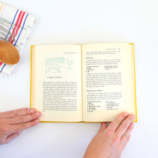 Vintage Yellow & Orange Cookbook Collection / Colorful Vintage Book St ...