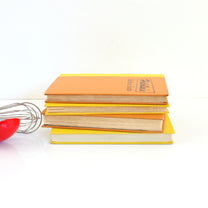 Vintage Yellow & Orange Cookbook Collection / Colorful Vintage Book St ...
