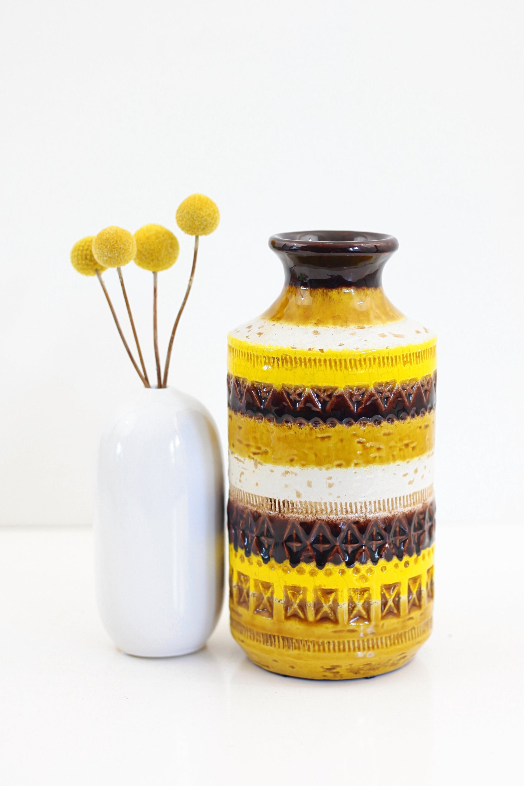 SOLD - Mid Century Modern Yellow Bitossi Vase – Wise Apple Vintage