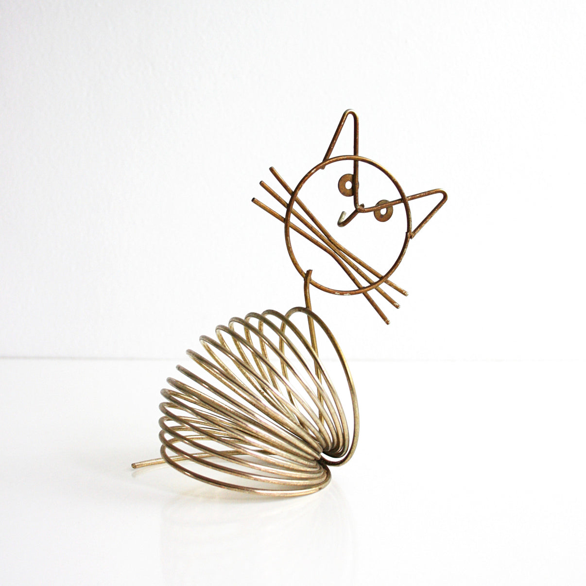 SOLD - Mid Century Modern Brass Cat Letter Holder / Vintage Desk Organ ...