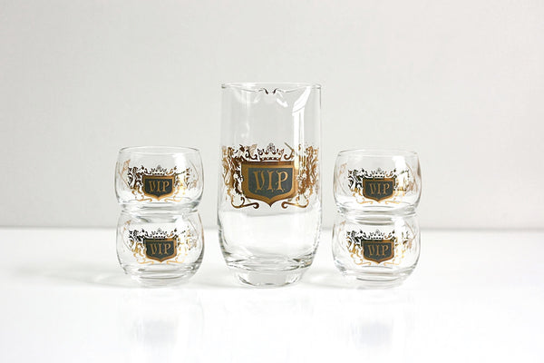 SOLD - Mid Century Modern VIP Cocktail Set / Vintage VIP Glasses and P ...