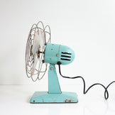 SOLD - Mid Century Modern Aqua Blue Electric Fan / Vintage Wizard Fan ...