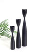 SOLD - Danish Modern Black Turned Wood Candlesticks – Wise Apple Vintage
