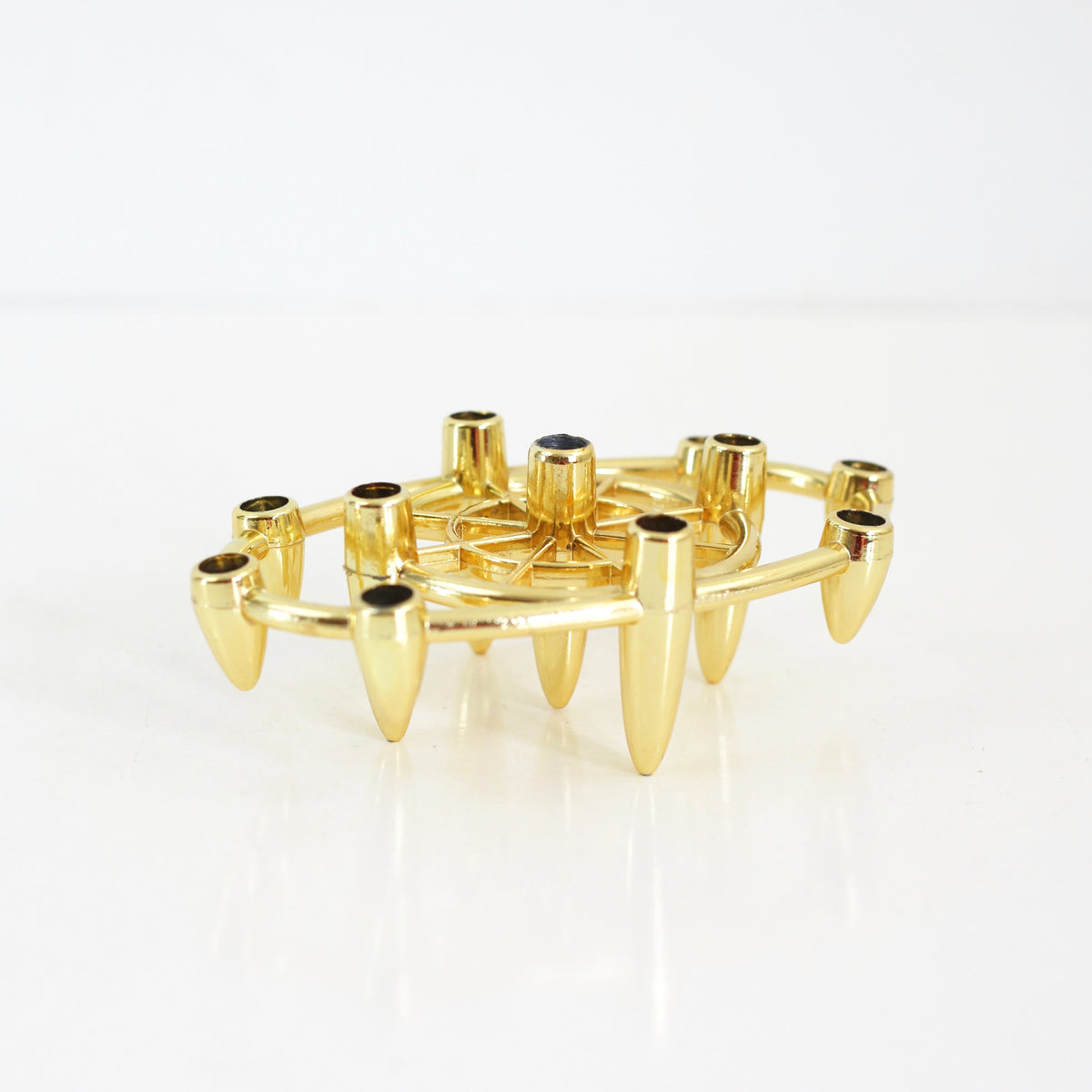 SOLD - Mid Century Modern Gold Atomic Tiny Taper Candle Holder – Wise ...