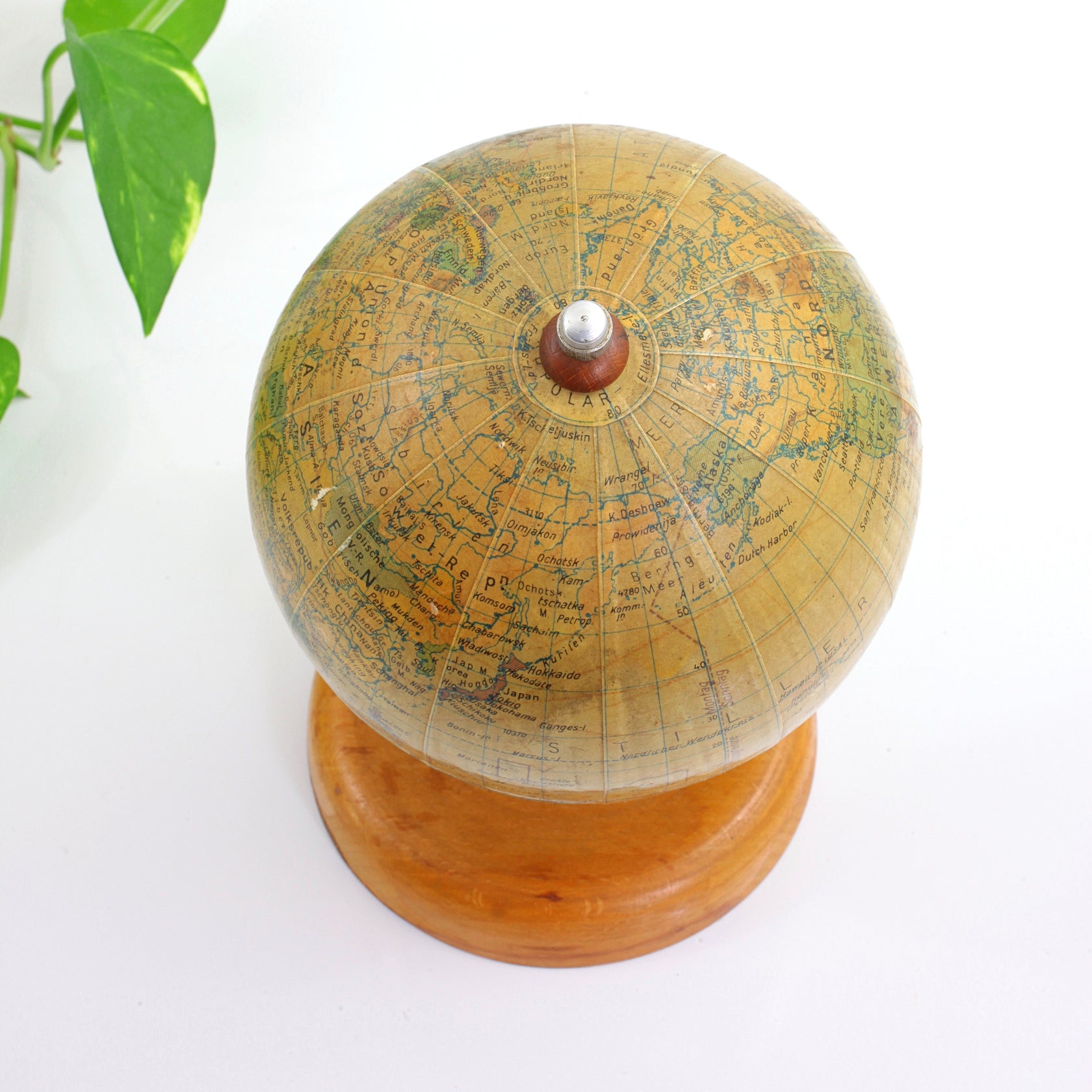SOLD - Vintage 1950s German Globe with Wood Base / Made in GDR – Wise ...