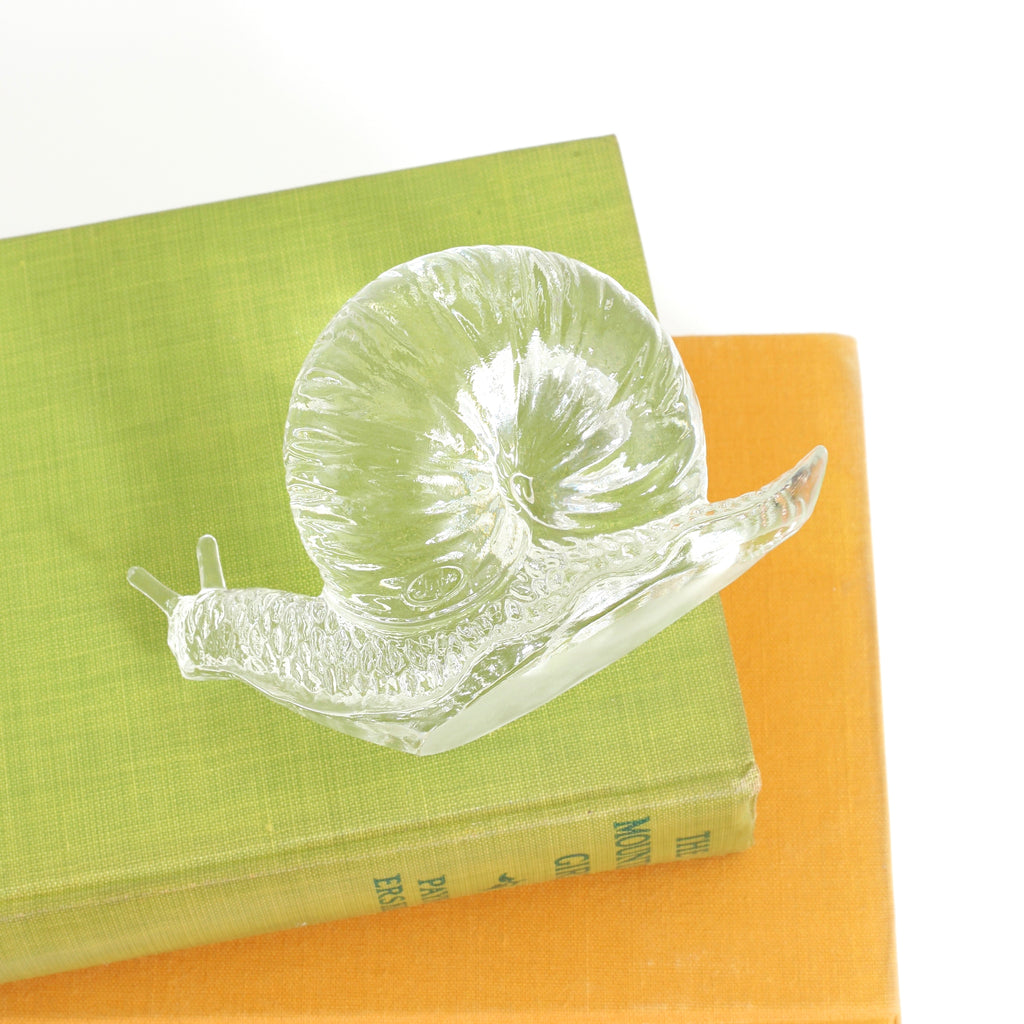 Rare Vintage Fenton Clear Glass Snail Paperweight – Wise Apple Vintage