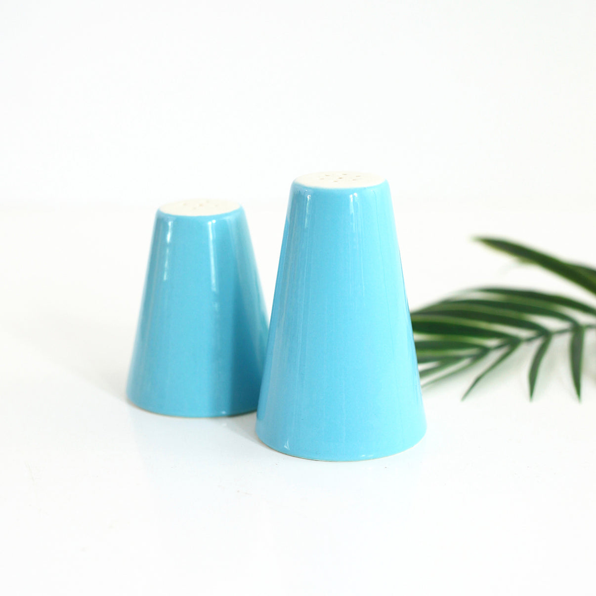 SOLD - Mid Century Aqua Blue Swiss Alpine Salt and Pepper Shakers ...