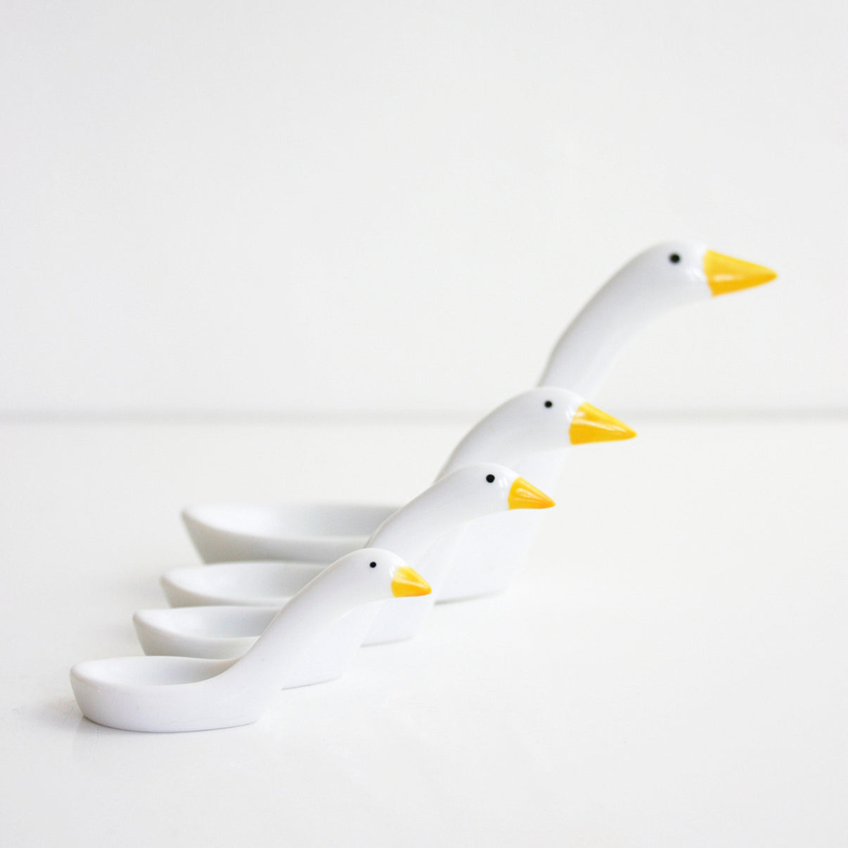 SOLD - Vintage Porcelain Geese Measuring Spoon Set / Retro Avon Swan M ...