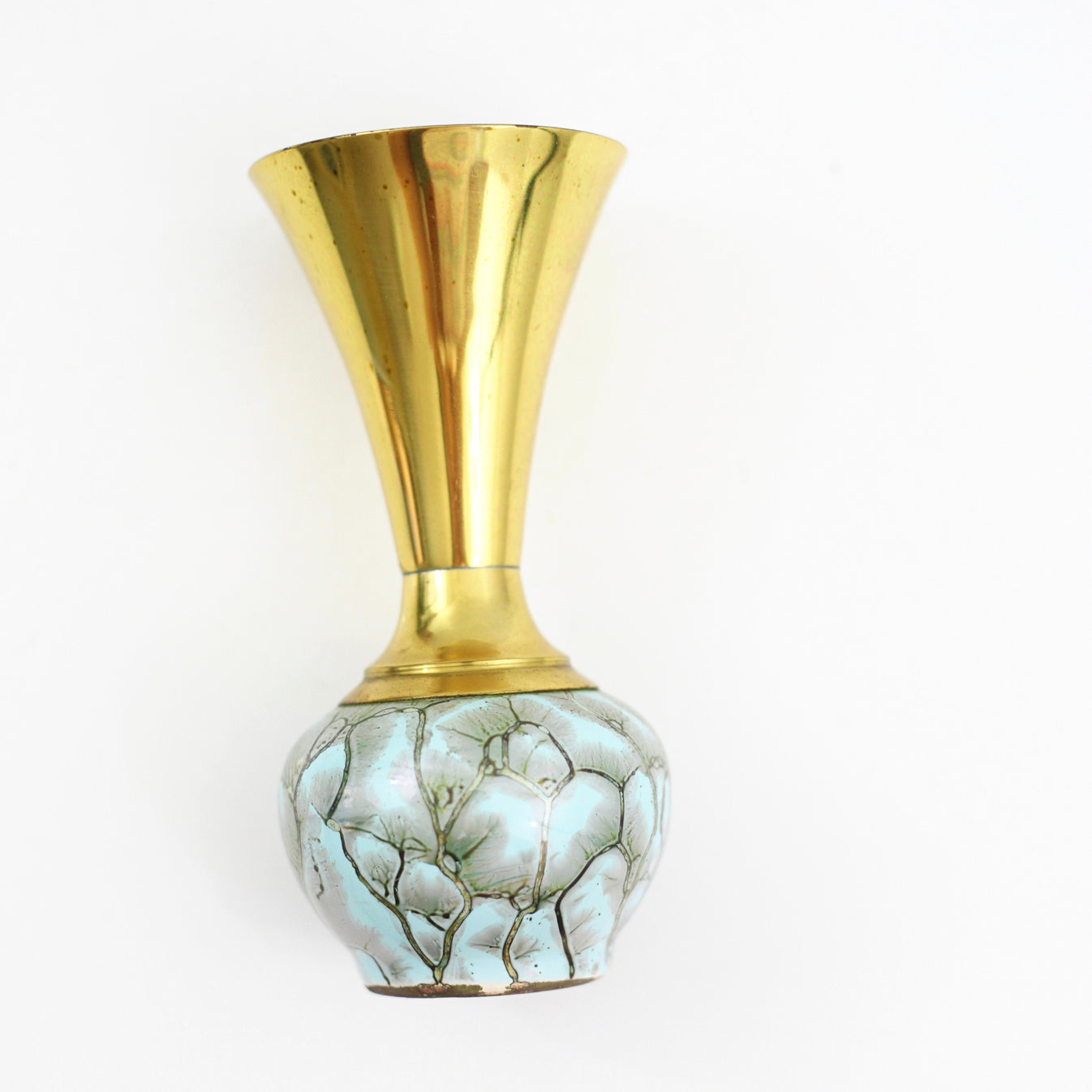 SOLD - Vintage Delft Brass & Ceramic Bud Vase – Wise Apple Vintage