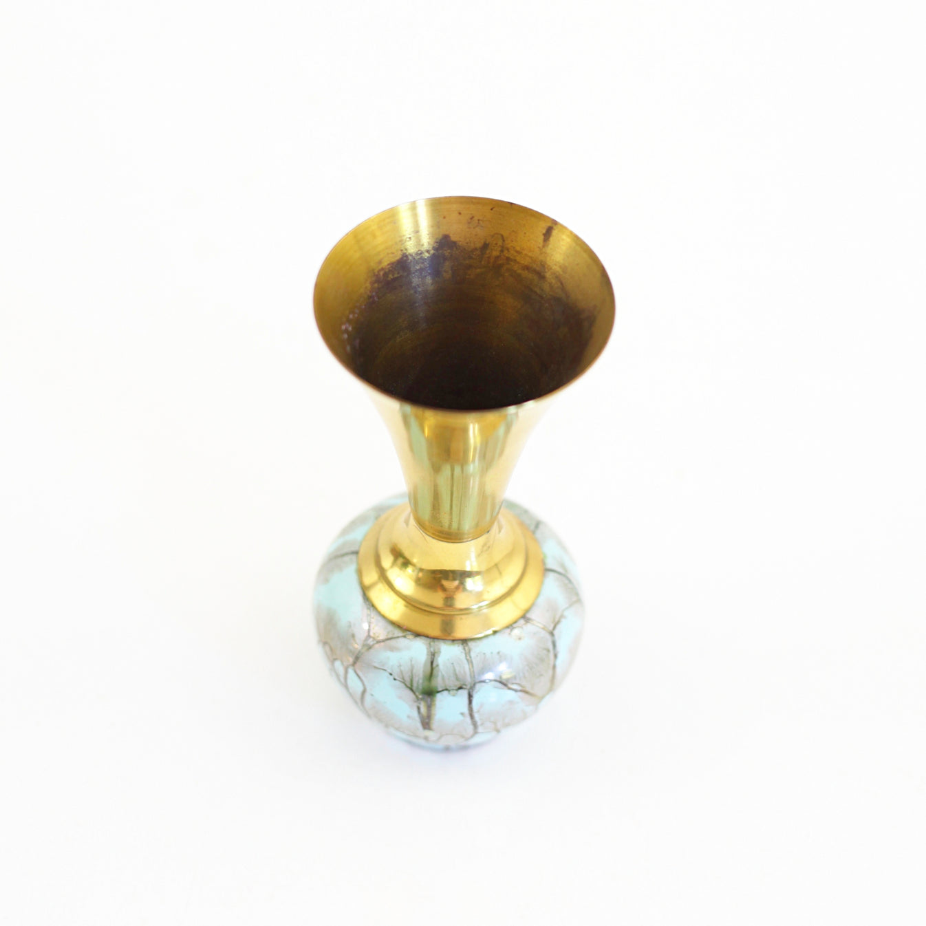 SOLD - Vintage Delft Brass & Ceramic Bud Vase – Wise Apple Vintage