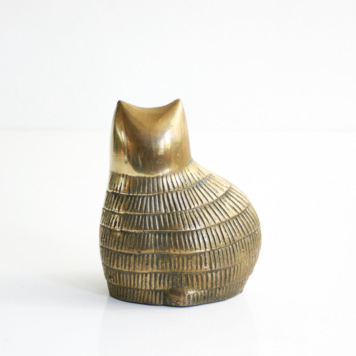 SOLD - Mid Century Modern Brass Cat / Vintage Brass Cat Figurine – Wise ...
