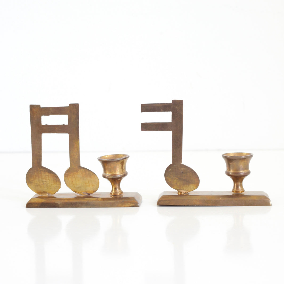 SOLD - Vintage Brass Musical Note Candlesticks – Wise Apple Vintage