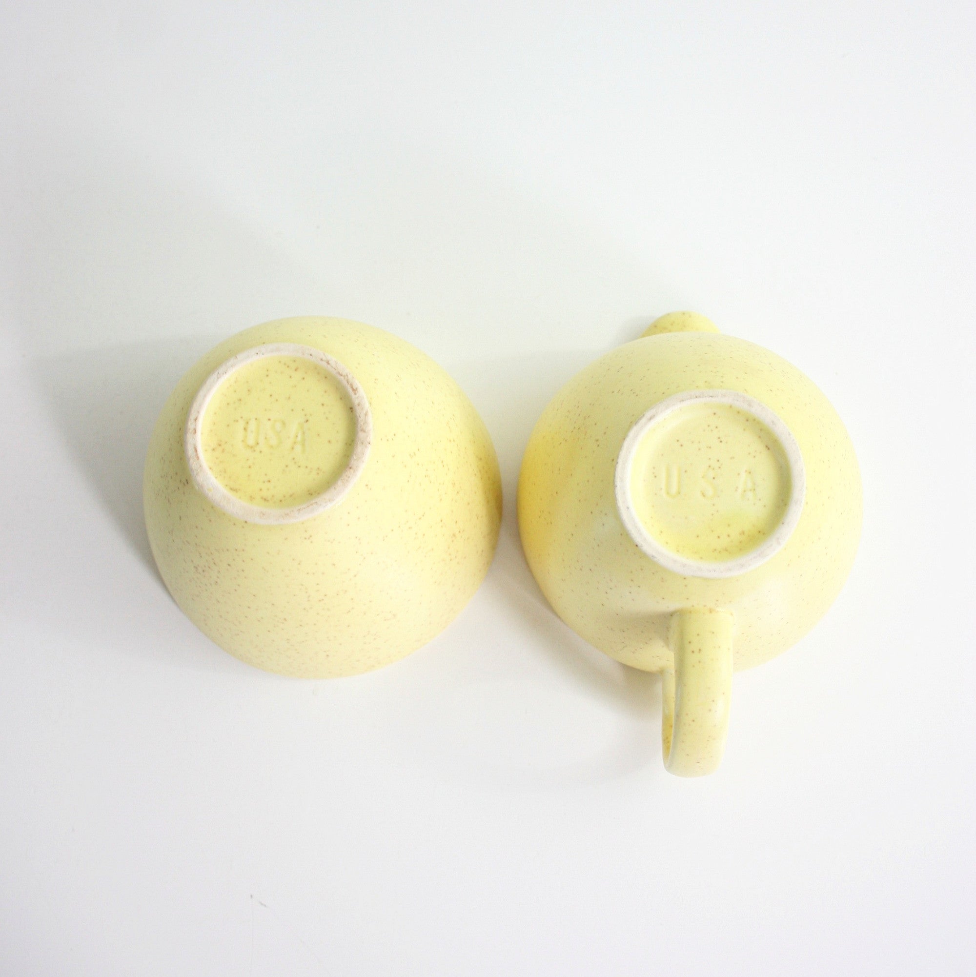 SOLD - Vintage Canonsburg Pottery Sunbeam Cream and Sugar Set / Mid Ce ...