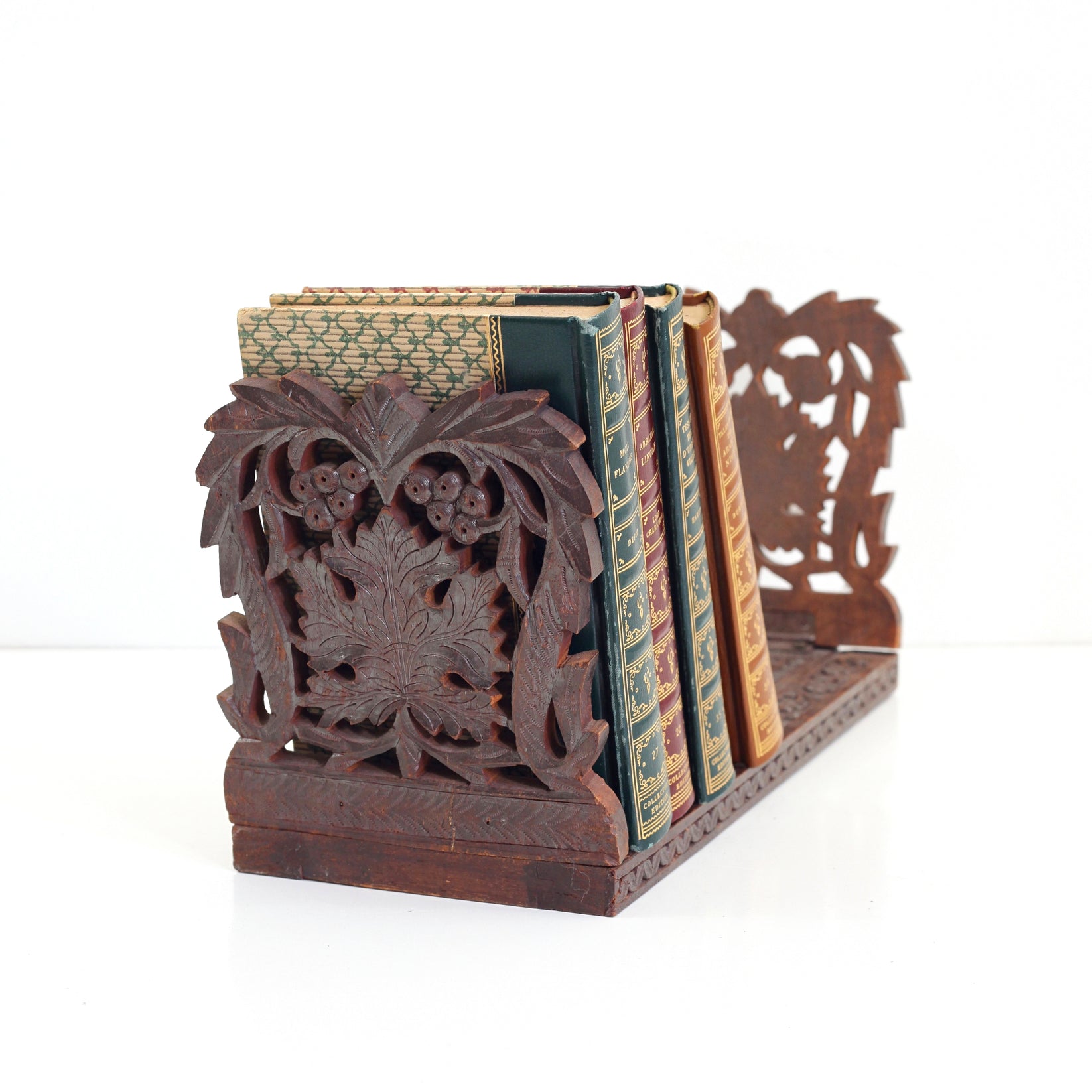 SOLD - Vintage Carved Wood Expandable Book Rack – Wise Apple Vintage