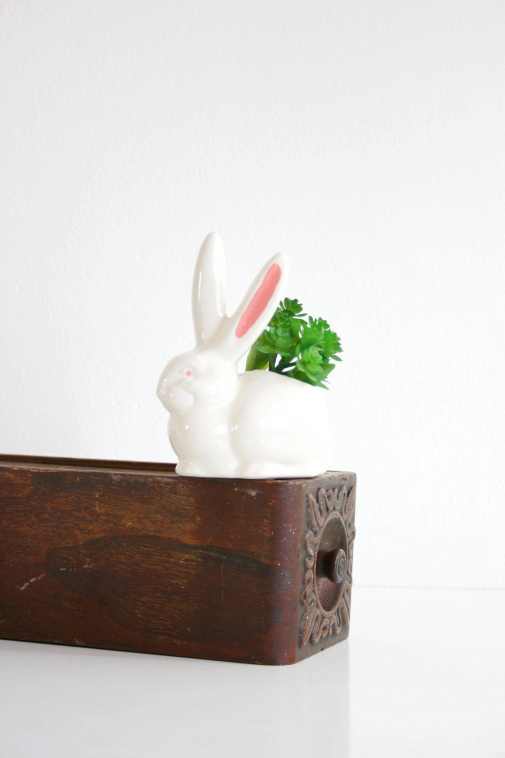 SOLD - Vintage Ceramic Bunny Rabbit Planter – Wise Apple Vintage