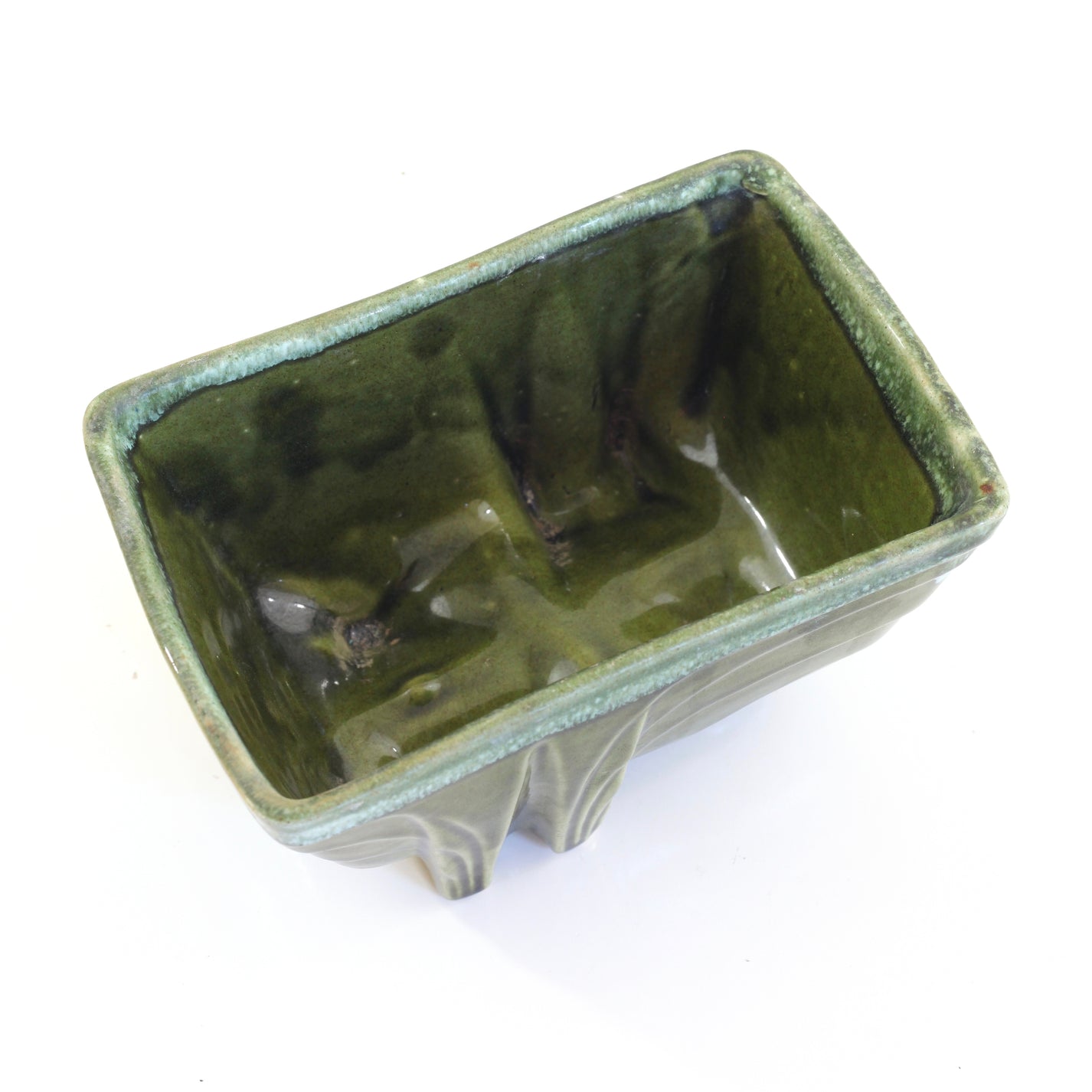 SOLD - Vintage Mossy Green Cookson Pottery Planter – Wise Apple Vintage