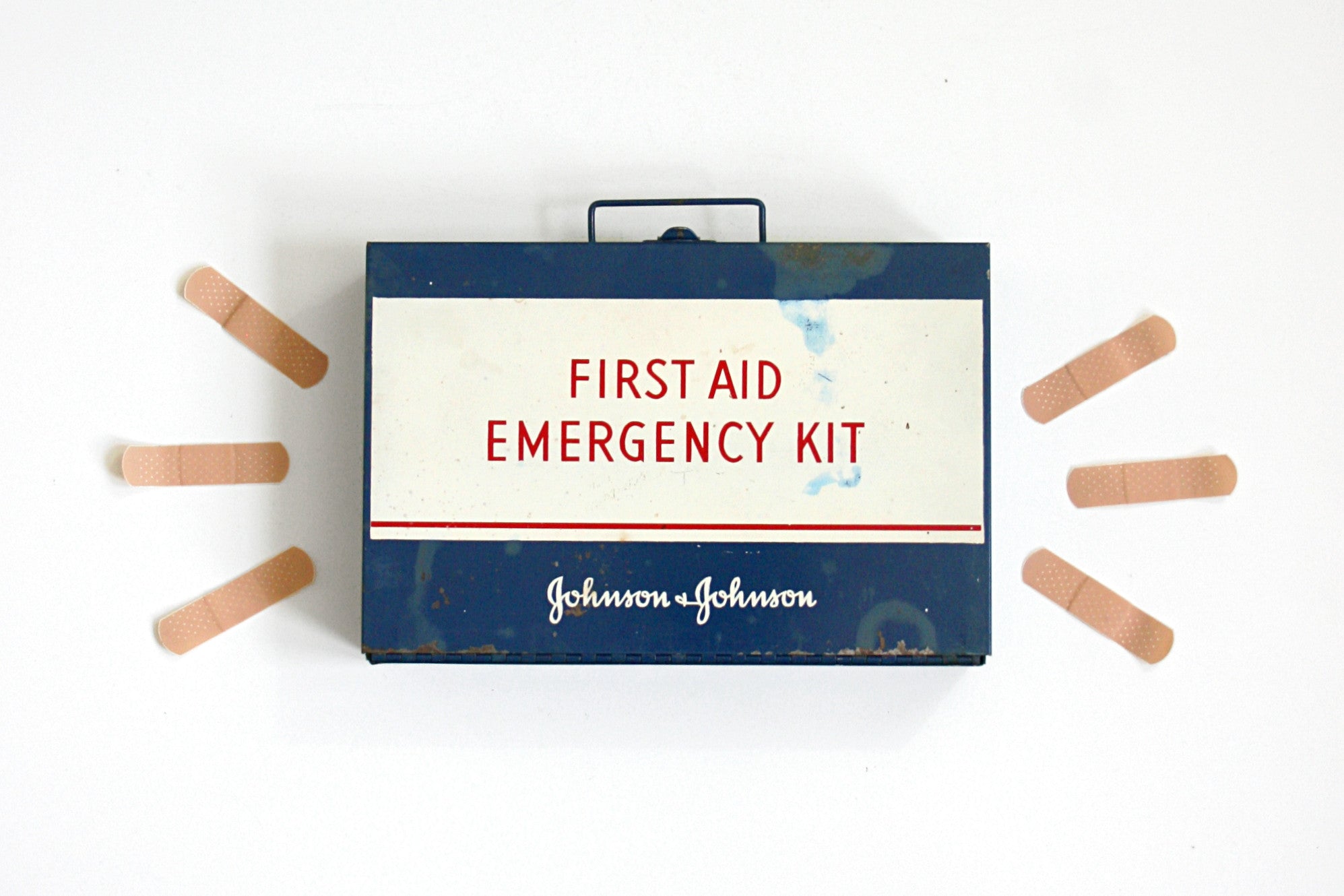 SOLD - Vintage Johnson & Johnson First Aid Emergency Kit – Wise Apple ...