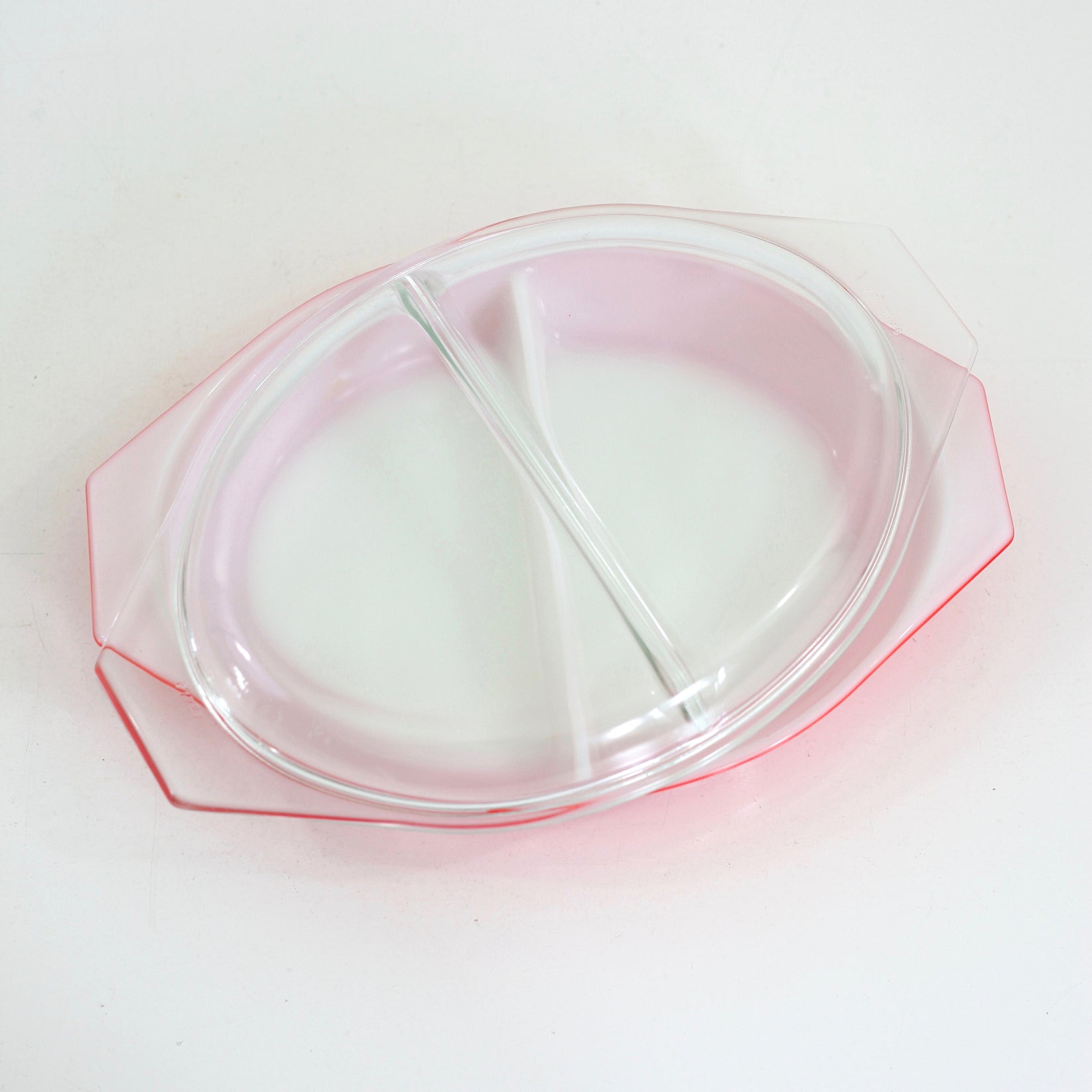 SOLD - Vintage Red Pyrex 1 Quart Divided Casserole Dish – Wise Apple ...