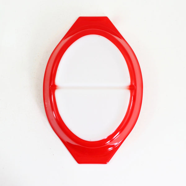 SOLD - Vintage Red Pyrex 1 Quart Divided Casserole Dish – Wise Apple ...