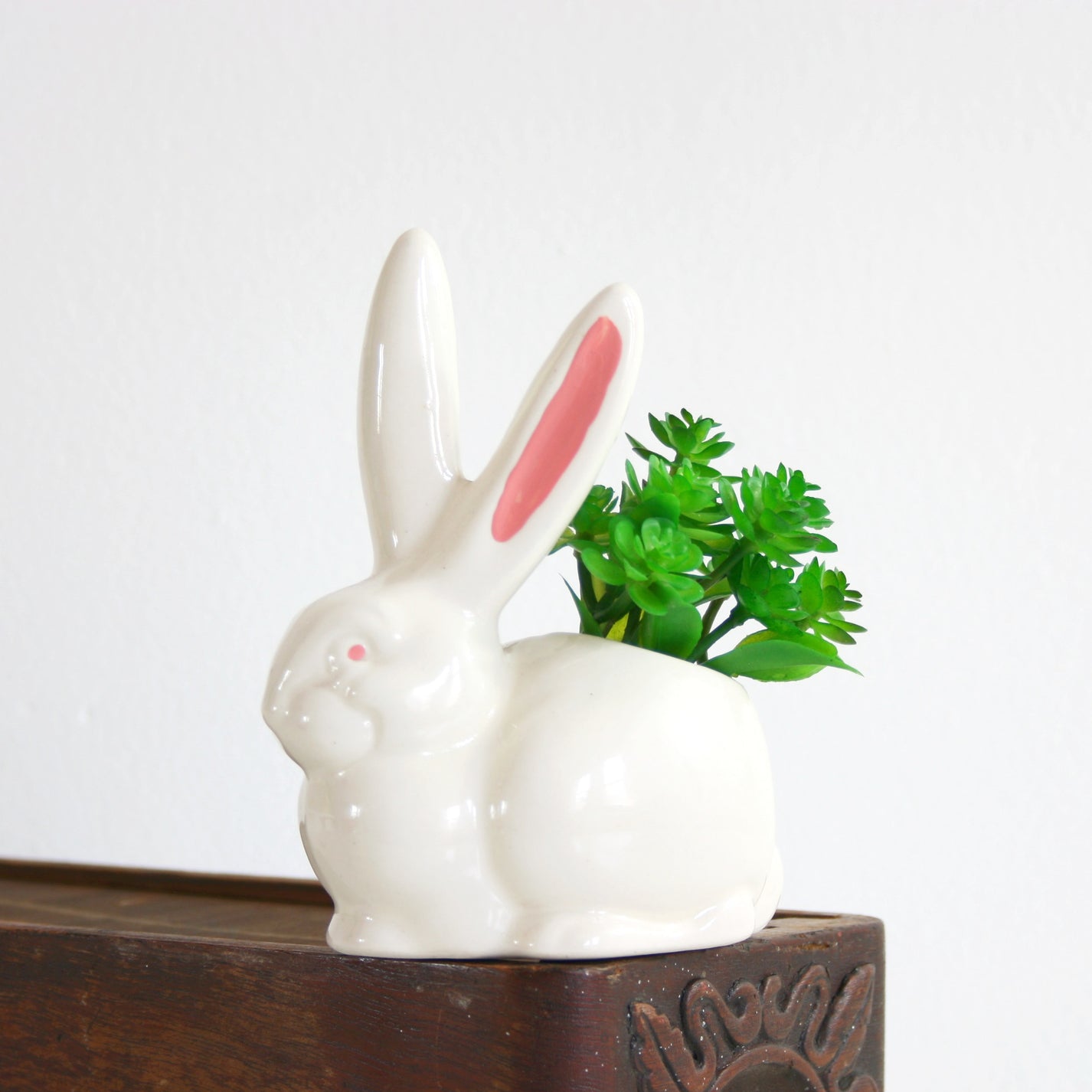 SOLD - Vintage Ceramic Bunny Rabbit Planter – Wise Apple Vintage