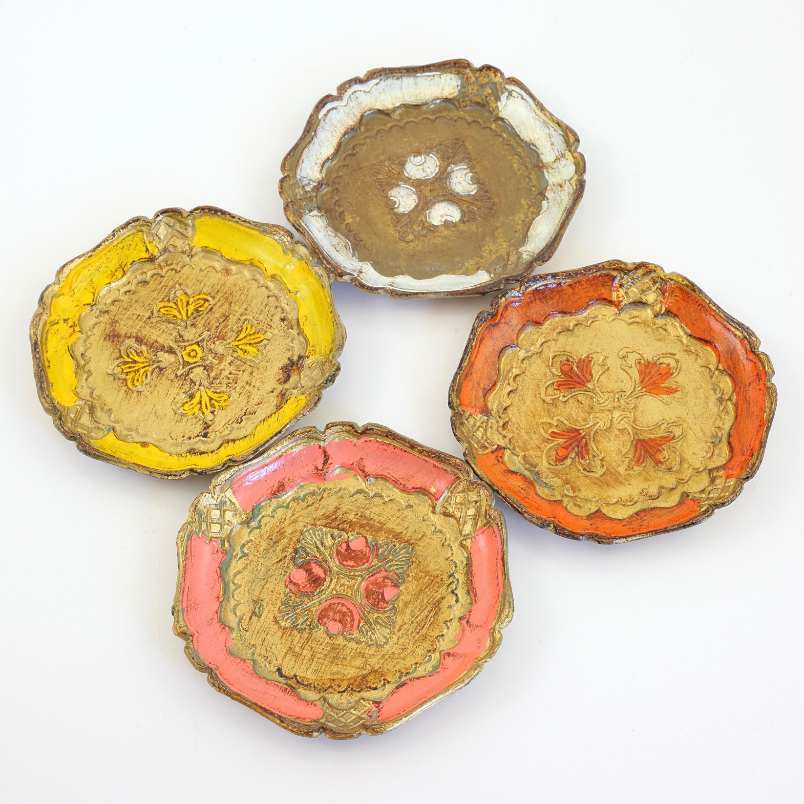 SOLD - Vintage Italian Florentine Coasters Set – Wise Apple Vintage