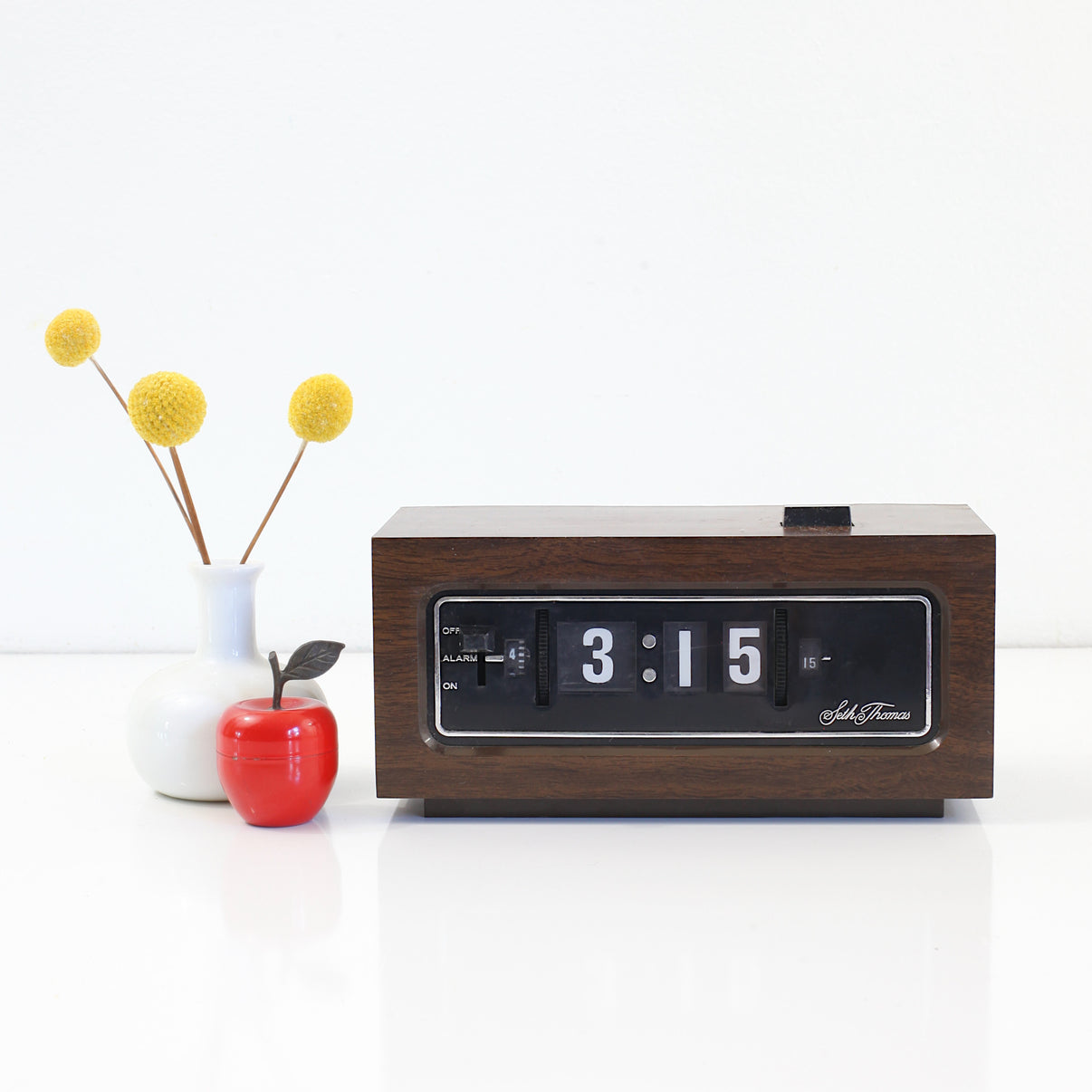 SOLD - Mid Century Seth Thomas Rotating Flip Number Alarm Clock – Wise ...