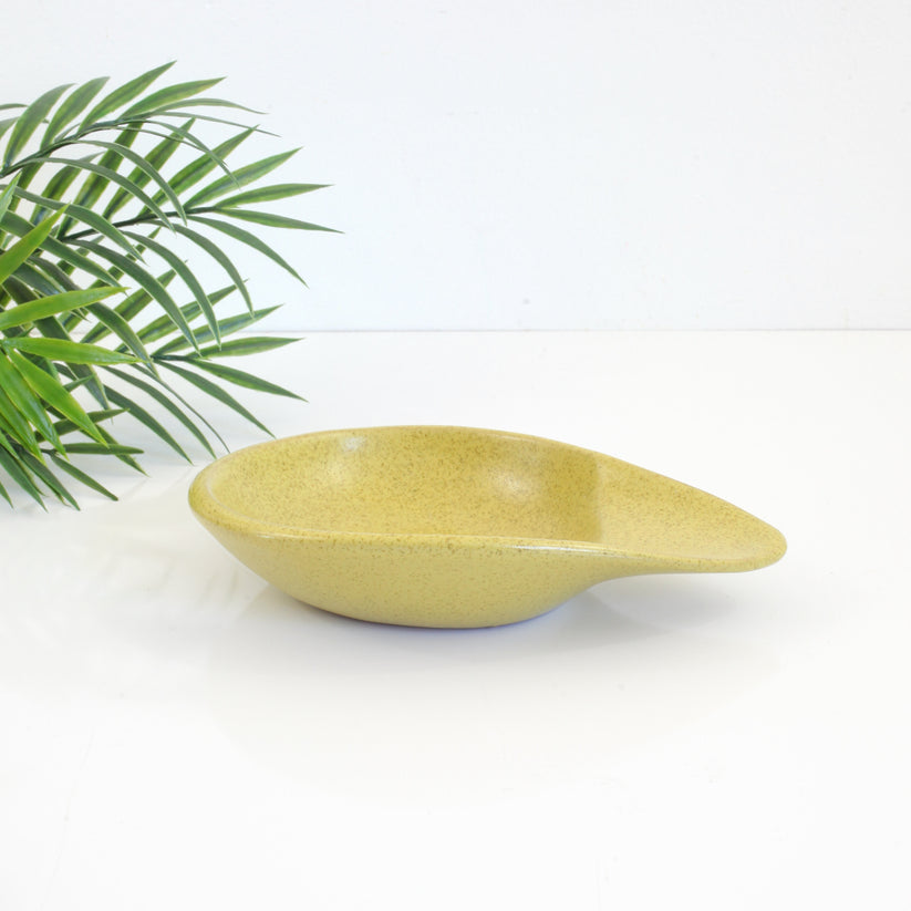 SOLD - Mid Century Glidden Pottery Fong Chow Teardrop Dish in Yellow-G ...