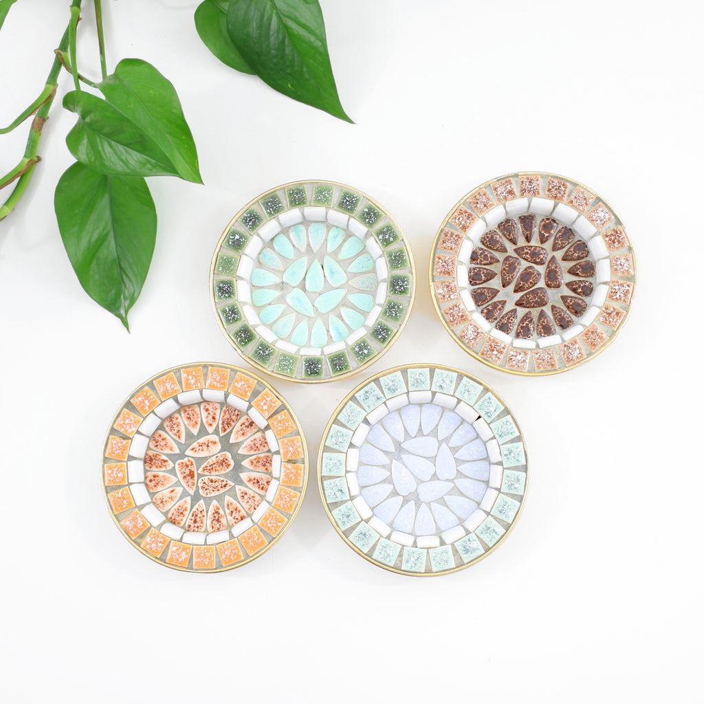 SOLD - Mid Century Mosaic Tile Coasters / Set of Four – Wise Apple Vintage