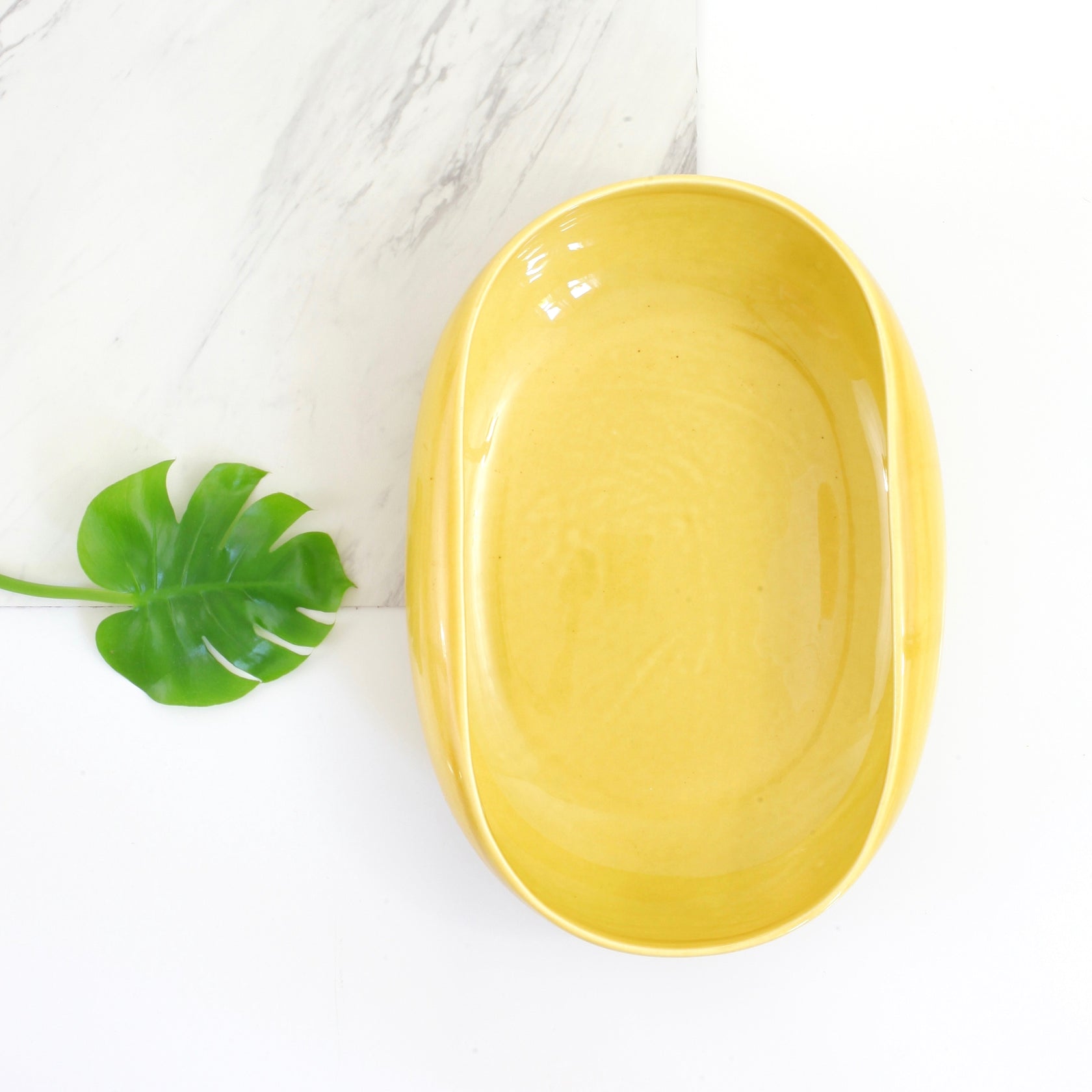SOLD - Vintage Russel Wright Chartreuse American Modern Serving Bowl b ...