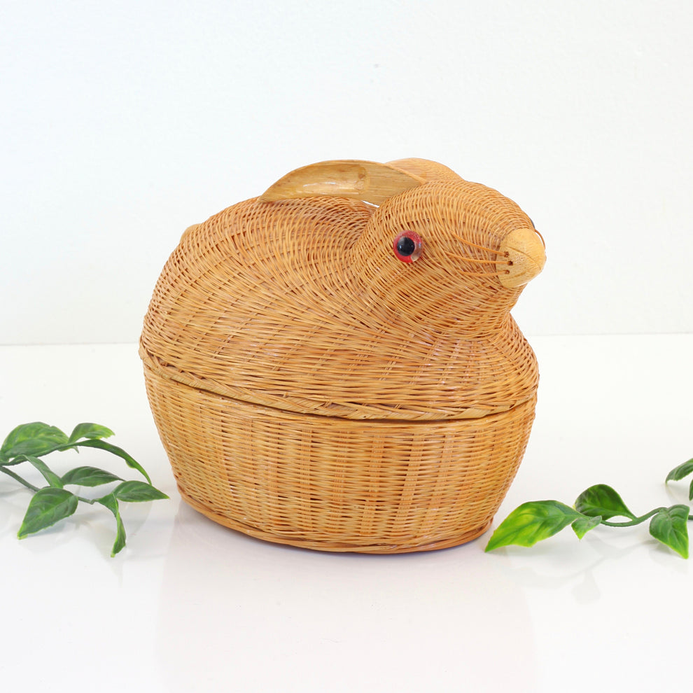 SOLD - Vintage Wicker & Bamboo Rabbit Basket – Wise Apple Vintage
